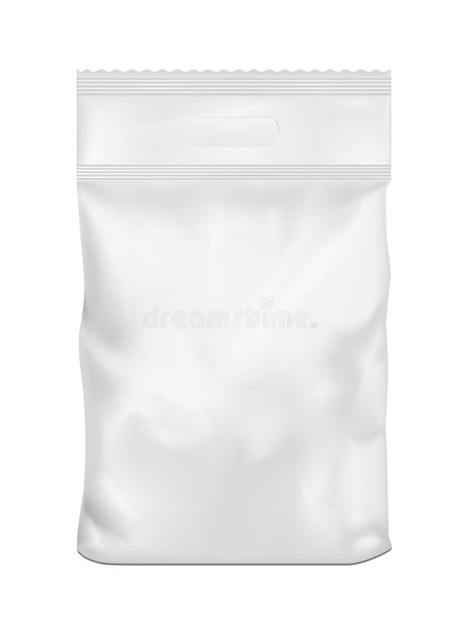 White Blank Plastic or Paper Washing Powder Packaging Stock Vector ...