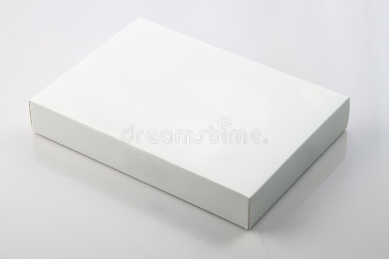 Blank White Open Product Box on Gray Background Stock Photo - Image of ...