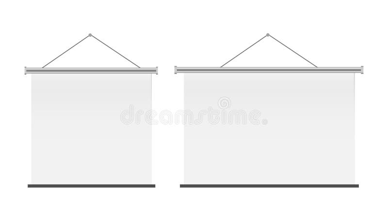 White Blank Projection Screen for Presentation or Conference. Stock ...