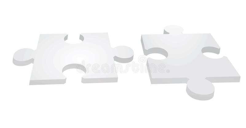 White Blank Puzzle Template Stock Vector - Illustration of grid, icon ...