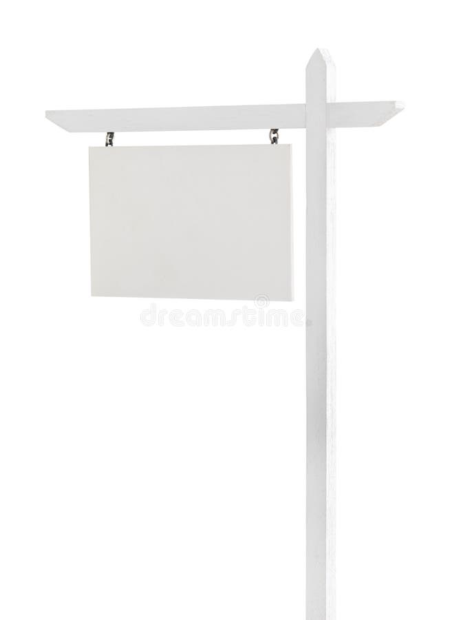 Blank Real Estate Sign stock illustration. Illustration of white - 66128