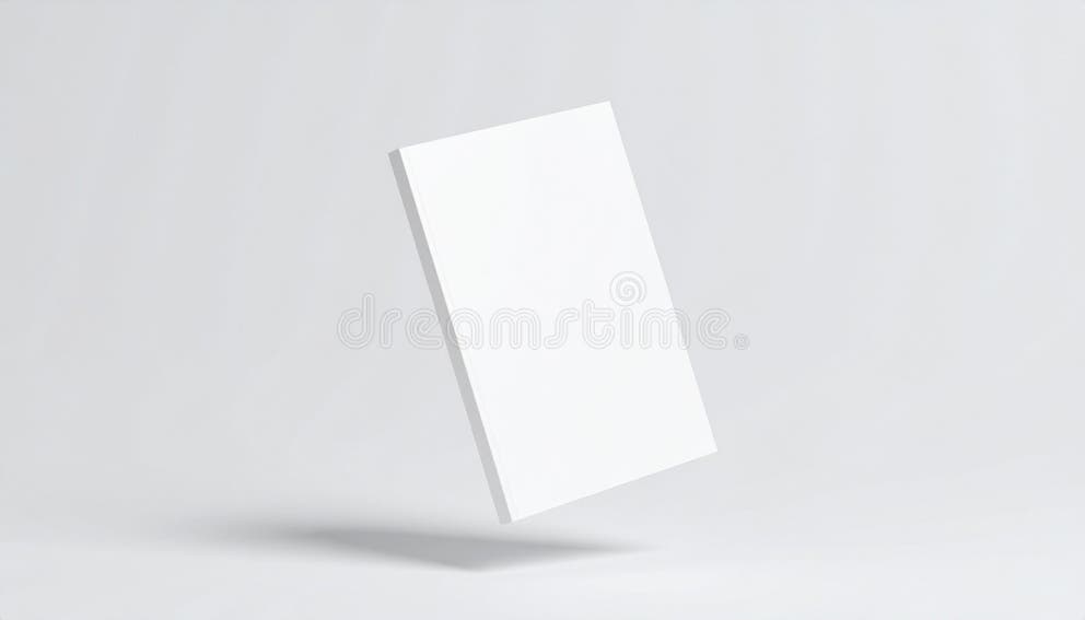 White Blank Rectangle Card Mockup Stock Illustration - Illustration of ...