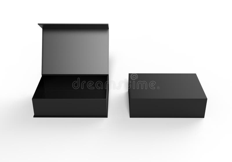 White Blank Rectangular Hard Cardboard Box for Branding Presentation ...