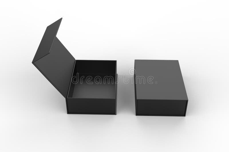 White Blank Rectangular Hard Cardboard Box for Branding Presentation ...