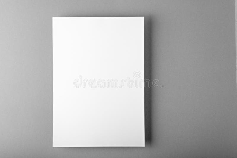 White Blank Rectangular Paper Layout on Ultimate Gray Background, Copy ...