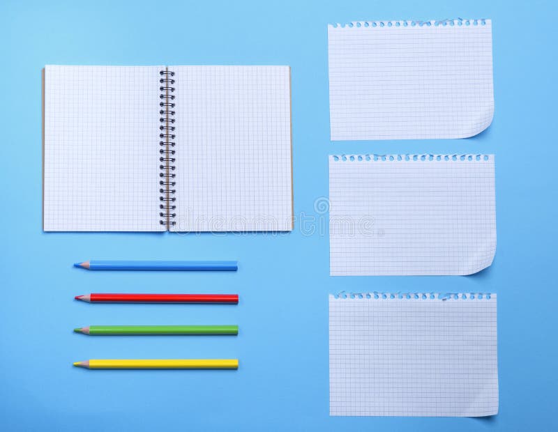 White Blank Sheet in a Box from a Notebook with Holes Stock Photo ...