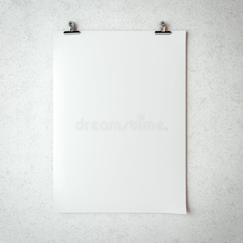 White Blank Sheet of Paper. 3d Rendering Stock Illustration ...