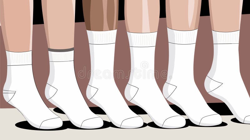White Blank Socks of Different Height 3d Mockup. Realistic Vector ...