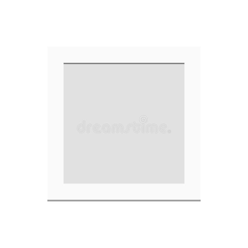White Blank Square Picture Frame Isolated on White Background. Vector ...