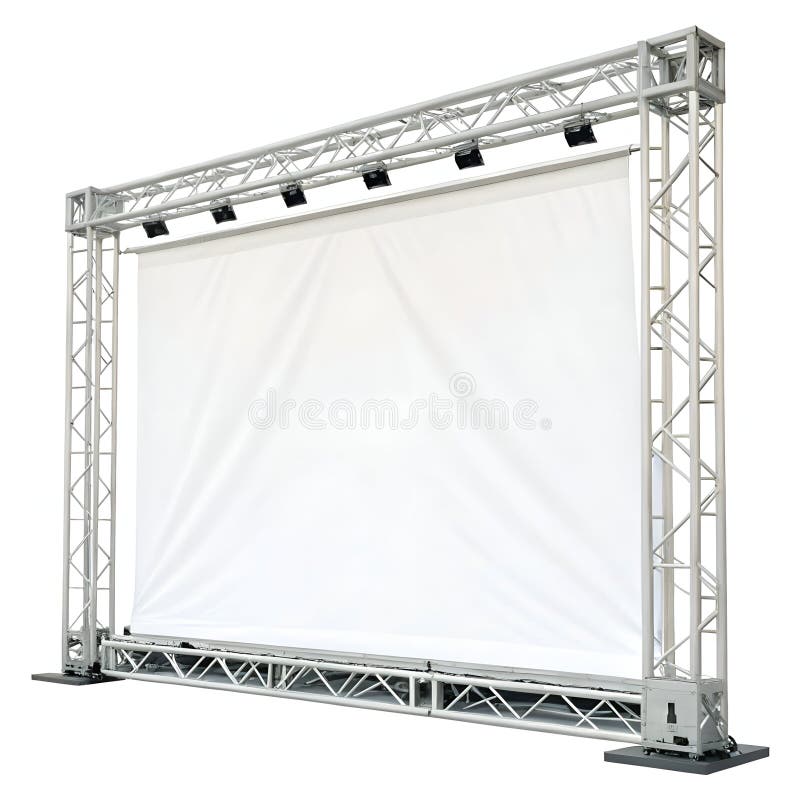 White Blank Stage Banner Isolated on White Background Stock ...