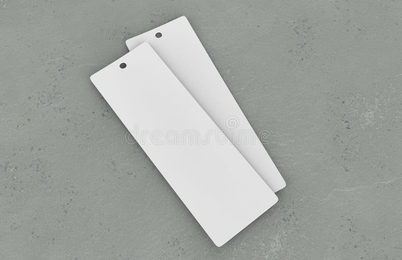 White Blank Tag or Label and Bookmark Stock Illustration - Illustration ...
