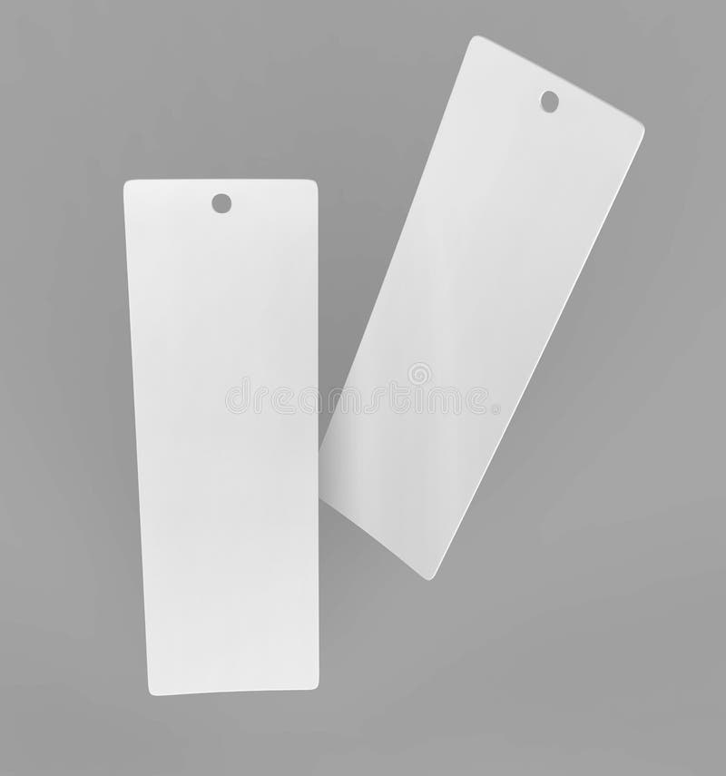 White Blank Tag or Label and Bookmark Stock Illustration - Illustration ...