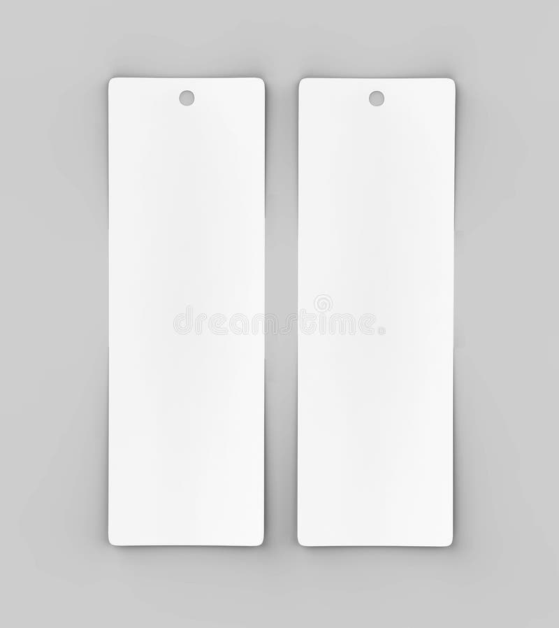 White Blank Tag or Label and Bookmark Stock Illustration - Illustration ...
