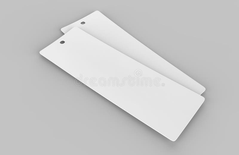 White Blank Tag or Label and Bookmark Stock Illustration - Illustration ...