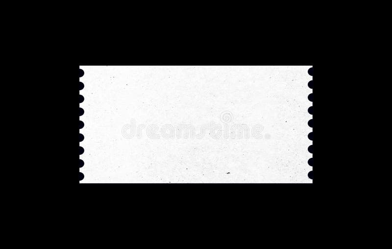 White Blank Ticket with Paper Texture for Mockup Design. Stock ...