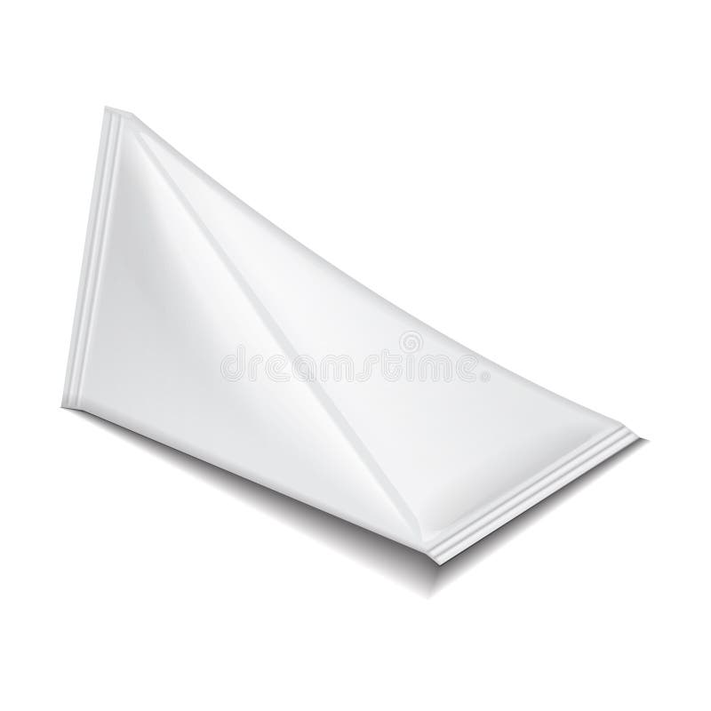 White Blank Triangular Packet Carton Juice or Milk Pack. White ...