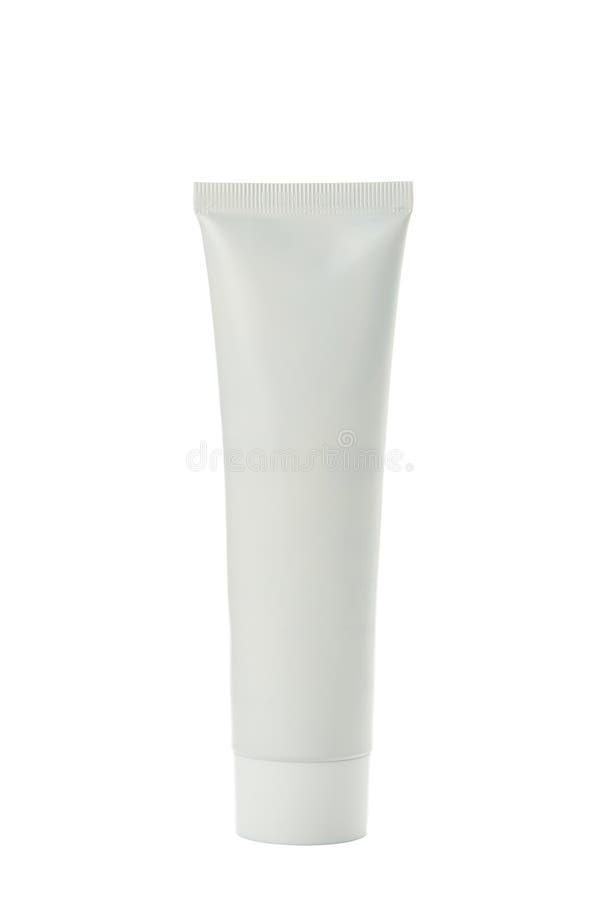 Blank Tube of Toothpaste Isolated on White, Top View Stock Image ...