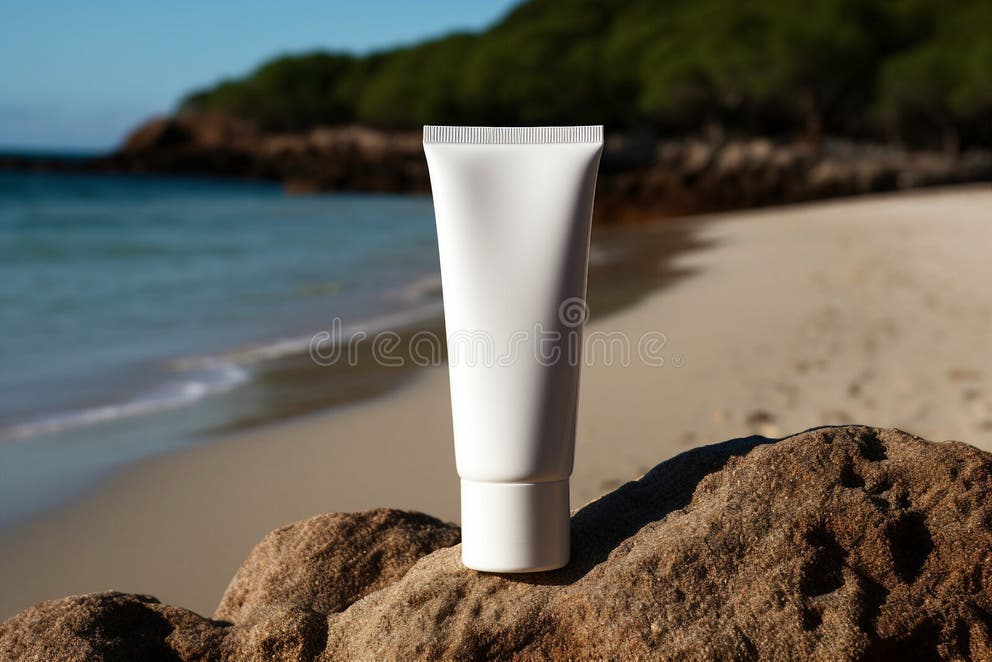 White Blank Tube on a Stone Stock Illustration - Illustration of ...