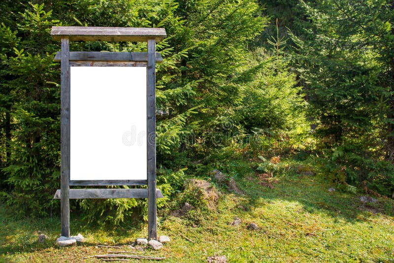 White Blank Wooden Sign Board Stock Image - Image of blank, entrance ...