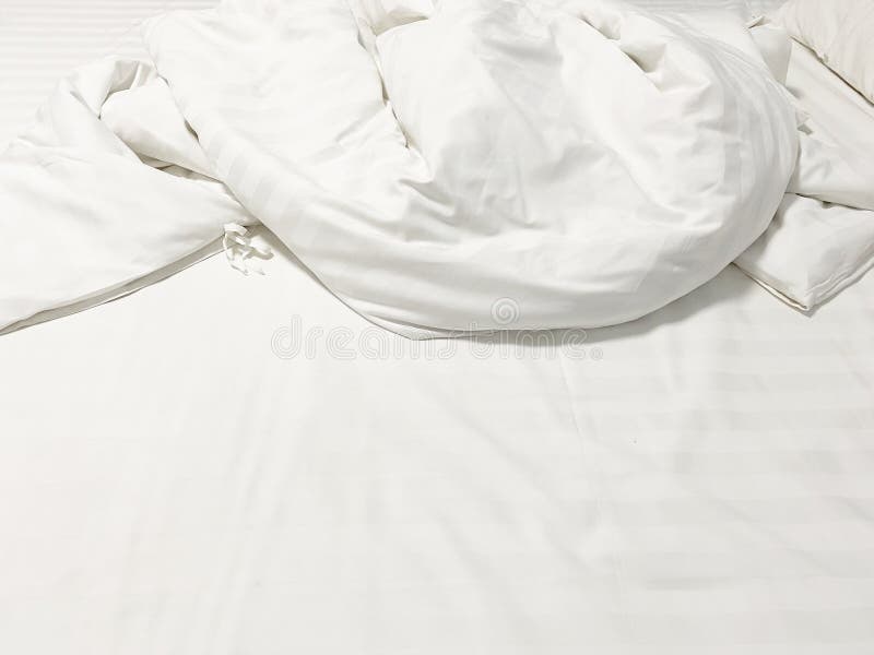 The White Blanket Texture on the Bed, Background Stock Image - Image of ...