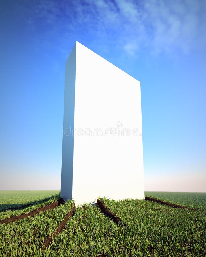 White Block Breaking through Stock Image - Image of ground, growing ...