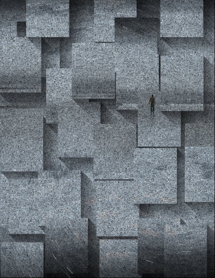 White blocks art stock illustration. Illustration of contour - 239653666