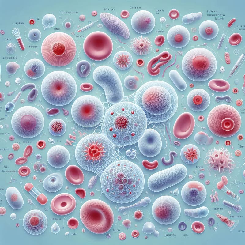 White Blood Cell Illustrate the Various Types and Their Structur Stock ...