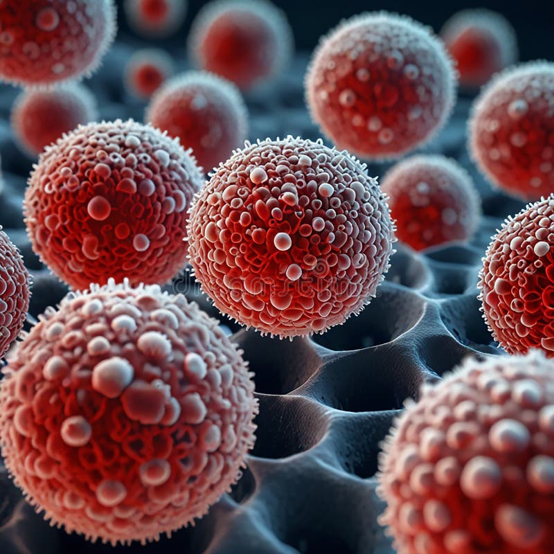 White Blood Cells in Blood Stream, 3D Illustration Stock Illustration ...