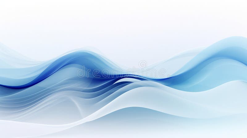 A White and Blue Background with Wavy Lines Stock Image - Image of wavy ...