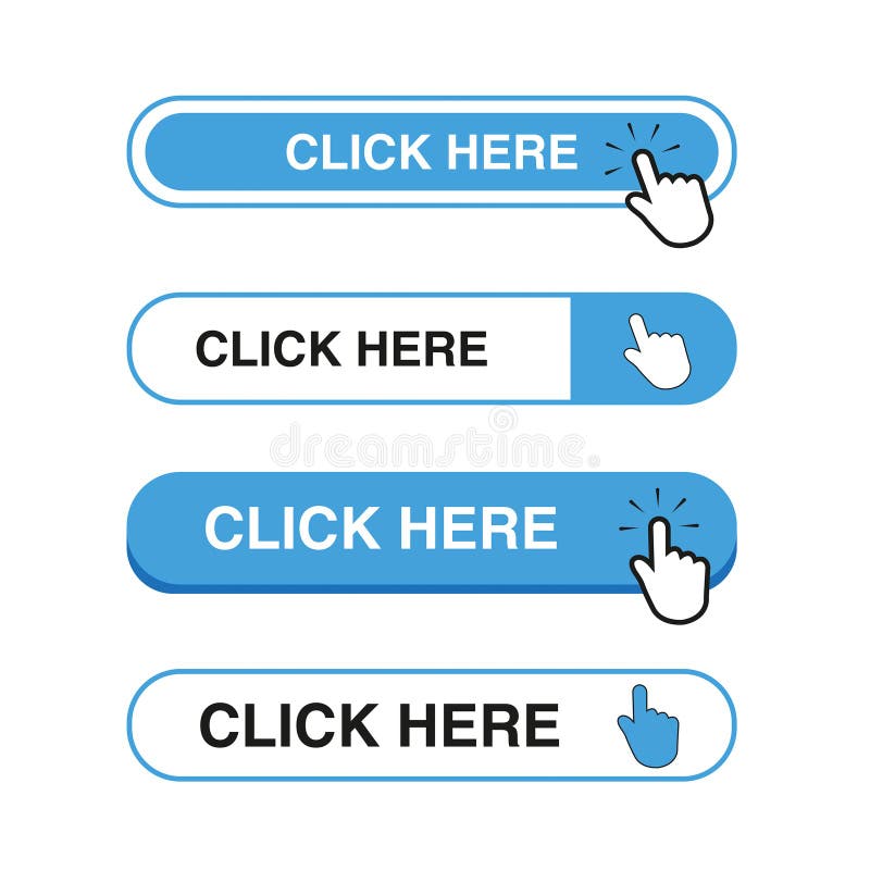 White and Blue Click Here Button on a White Background Stock Vector ... White and Blue Click Here Button on a White Background Stock Vector ...
