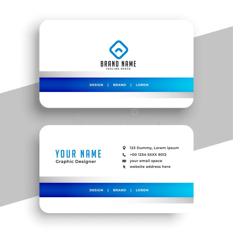 White and Blue Company Branding Card Template for Business Branding ...