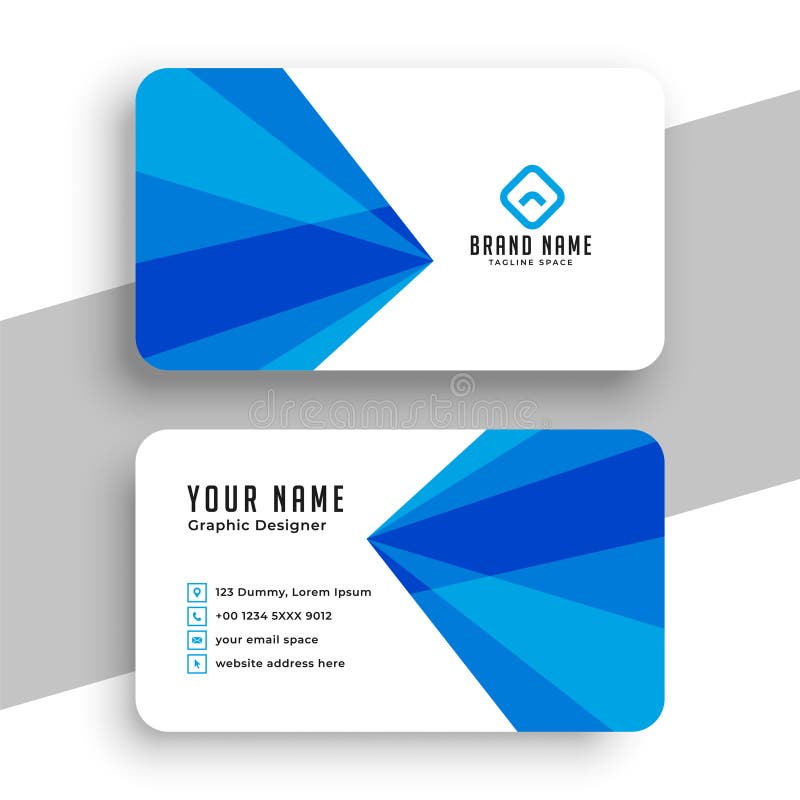 White and Blue Corporate Identity Card Template a Company Stationery ...
