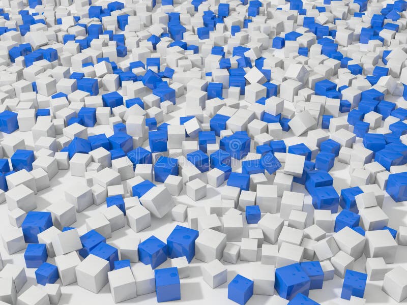 White and blue cubes stock illustration. Illustration of cubes - 54983707