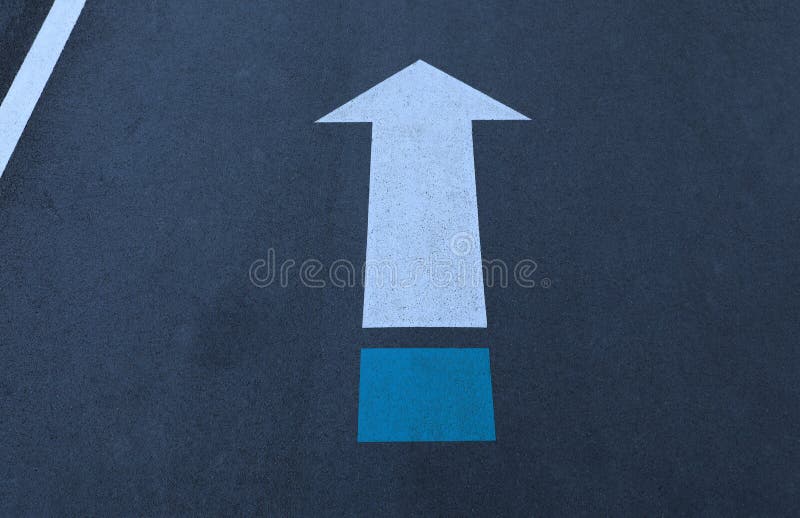 Direct arrow on floor stock image. Image of traffic - 276957263