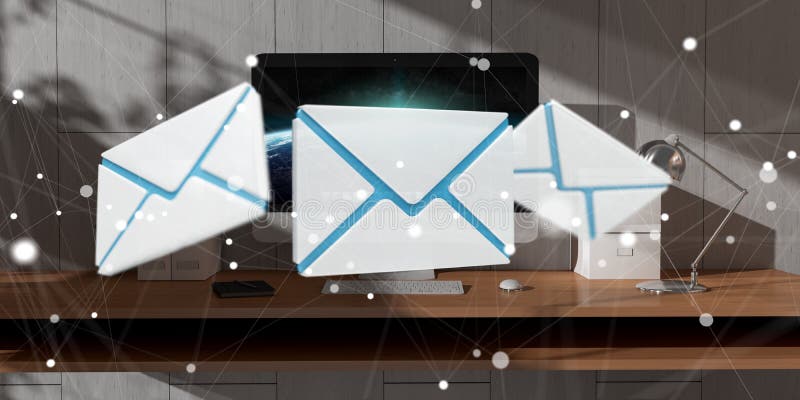 Email flying icons stock vector. Illustration of message - 25296445