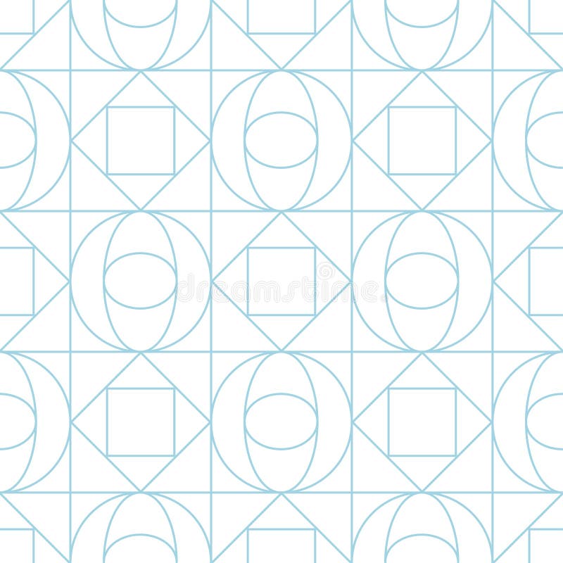 White and Blue Geometric Print. Seamless Pattern Stock Vector ...