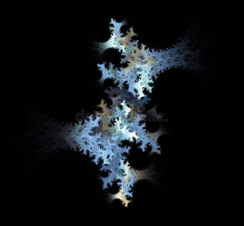 White Blue Gray Fractal Background. Fantasy Fractal Texture. Digital ...