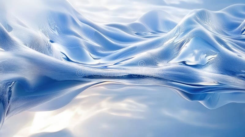 White and Blue Ice Winter Holographic Abstract Background. Magic ...