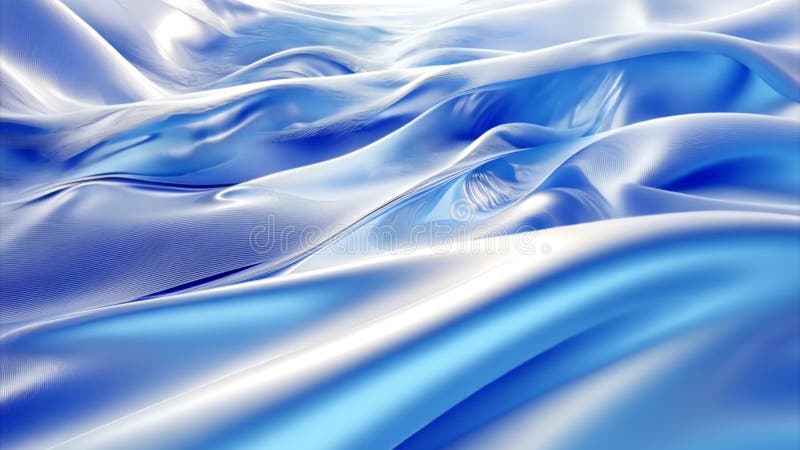 White and Blue Ice Winter Waves Holographic Abstract Background. Magic ...