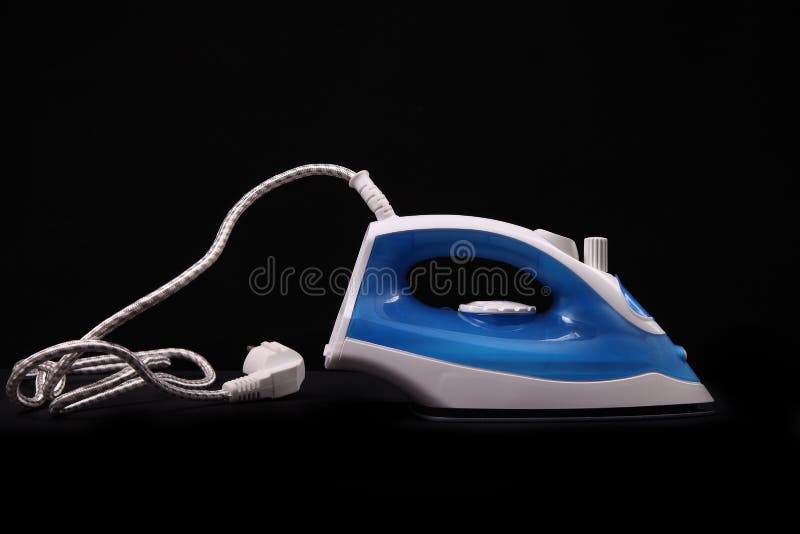 Blue Iron Steam Vector Illustration White Background Stock Photos ...