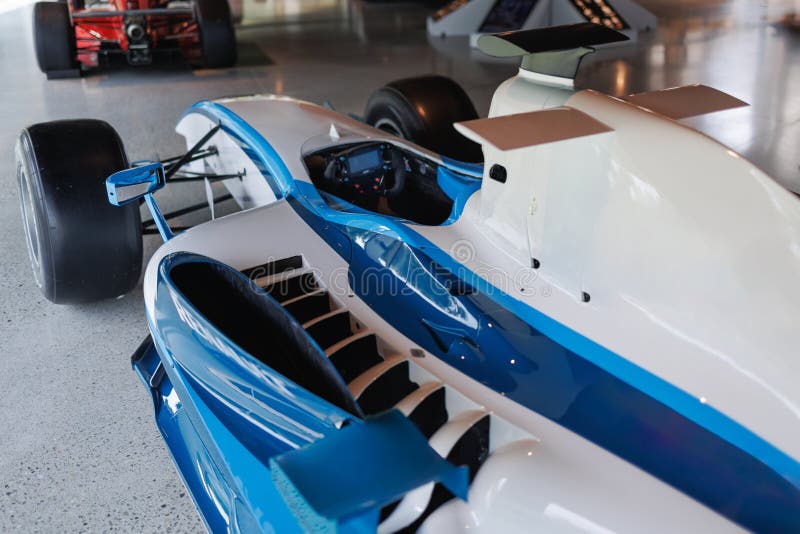 White and Blue Italian Competition Car - Dallara GP2 11 Editorial Stock ...