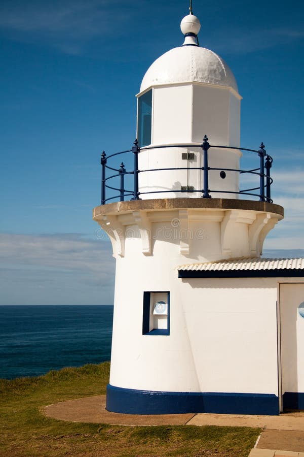 White blue lighthouse stock image. Image of protection - 42357281