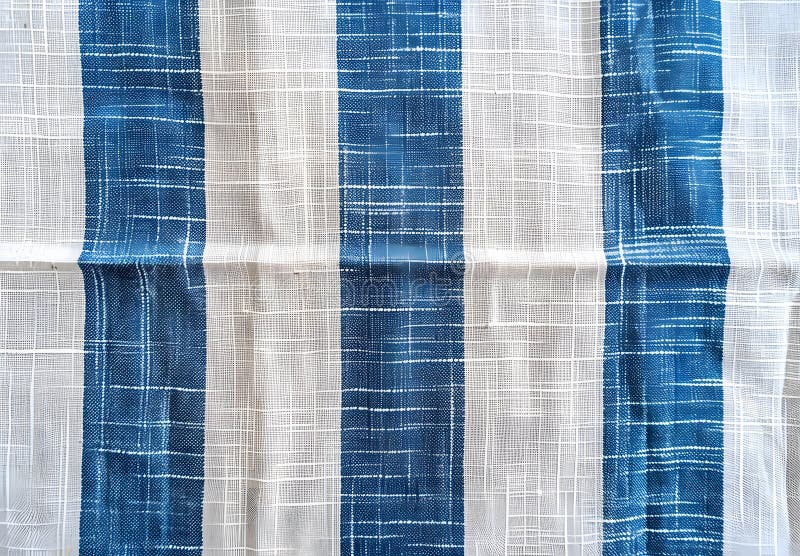 White and Blue Linen Fabric Stripes Pattern Stock Illustration ...