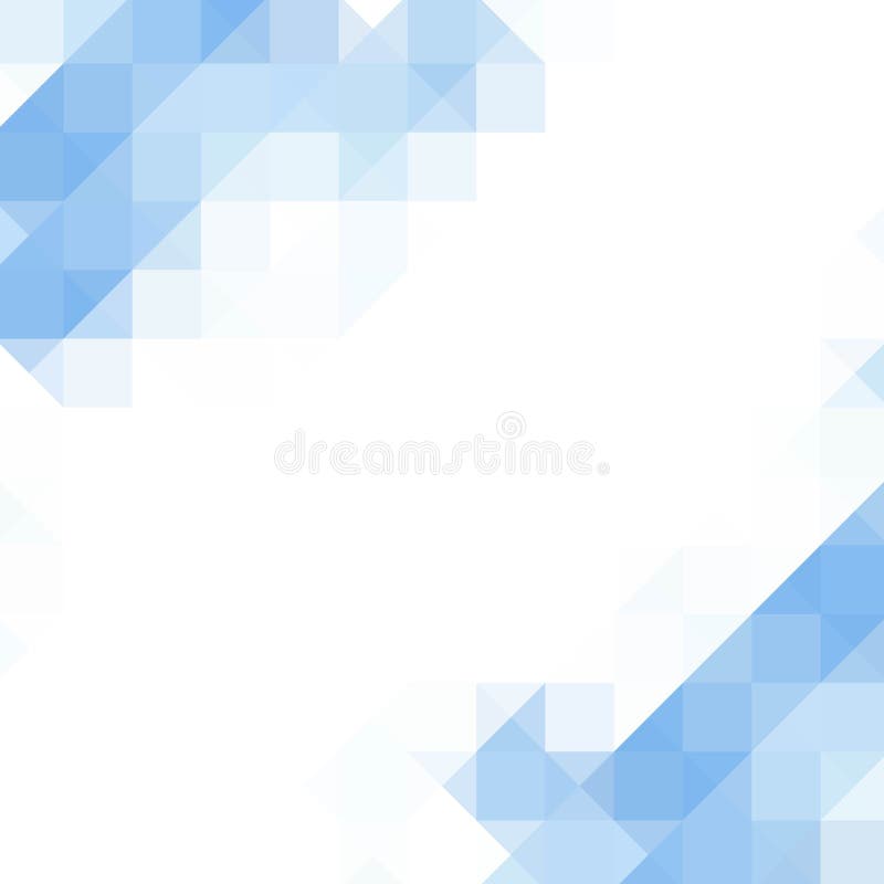 White Blue Mosaic Background. Geometric Square Grid Pattern for Your ...