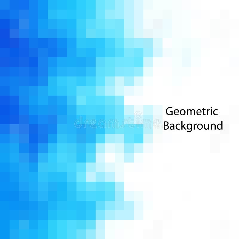 White Blue Mosaic Background. Geometric Square Grid Pattern for Your ...