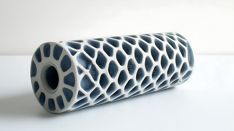 A White and Blue Object with a Hole in the Middle Stock Image - Image ...