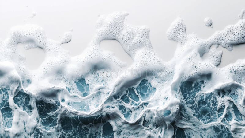 White and Blue Ocean Foam Texture Background Stock Illustration ...