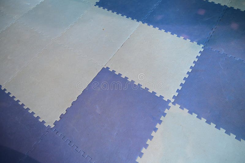 White and Blue Play Mats for Indoor Activity Stock Photo - Image of ...