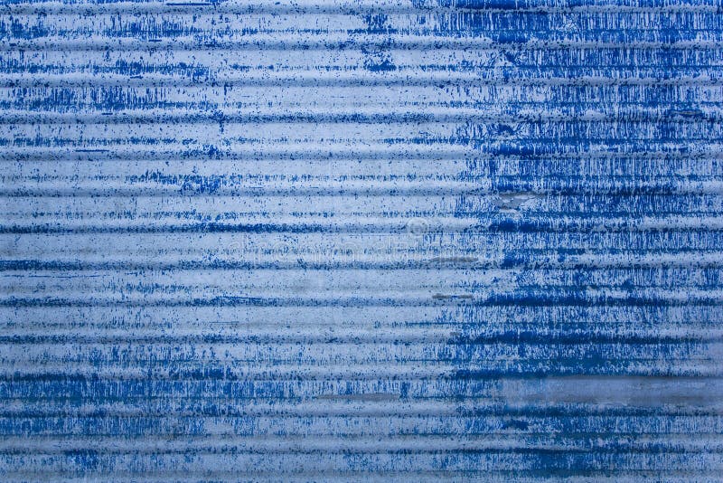 White Blue Shabby Metal Fence Wall with Damage. Horizontal Lines Stock ...