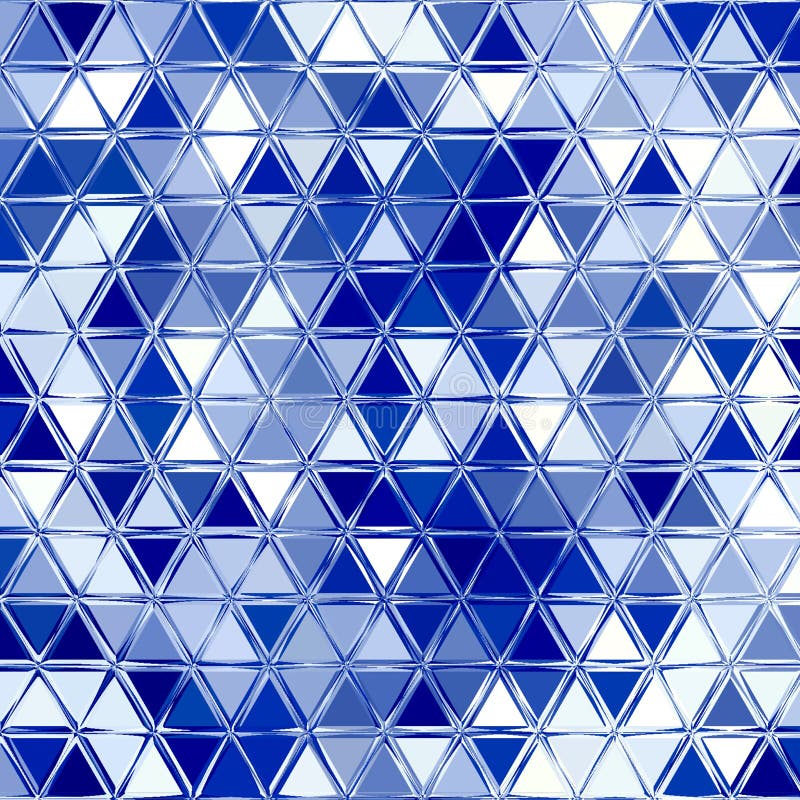 Geometric White Blue Shining Pattern with Triangles Stock Illustration ...